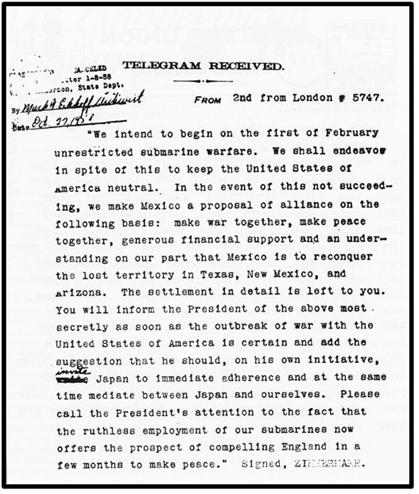 The United States' Involvement in World War I